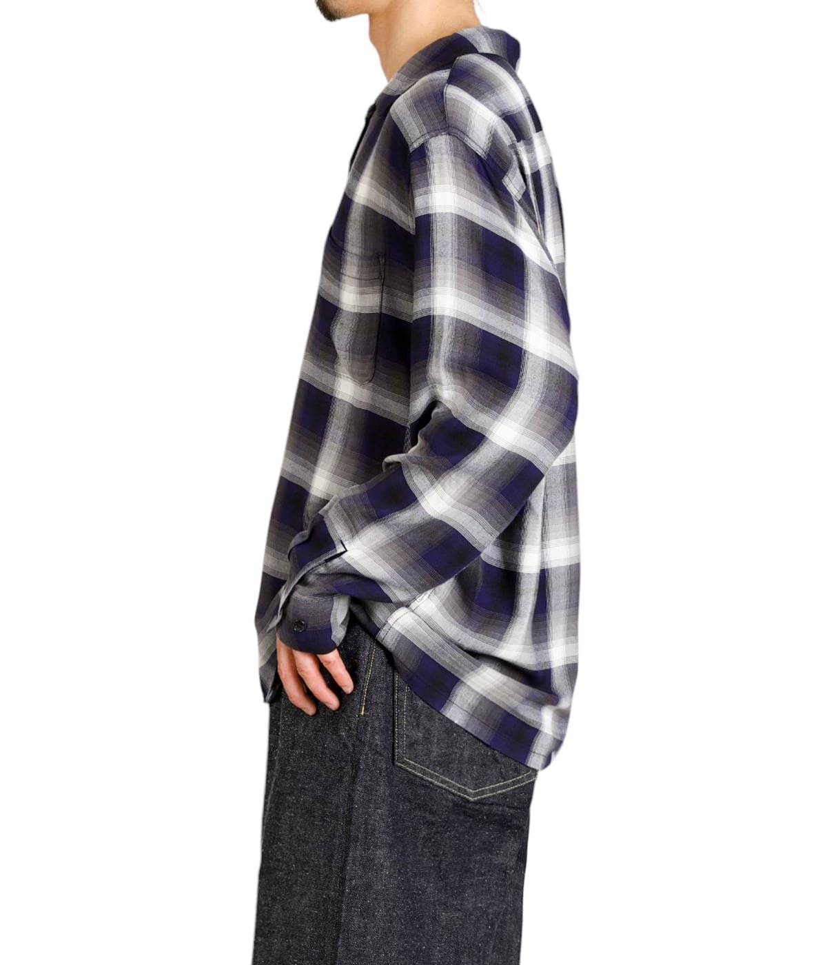 RAYON CHECK L/S OPEN SHIRT | GOLD(ゴールド) / トップス 長袖 RAYON CHECK L/S OPEN SHIRT | GOLD(ゴールド) / トップス 長袖