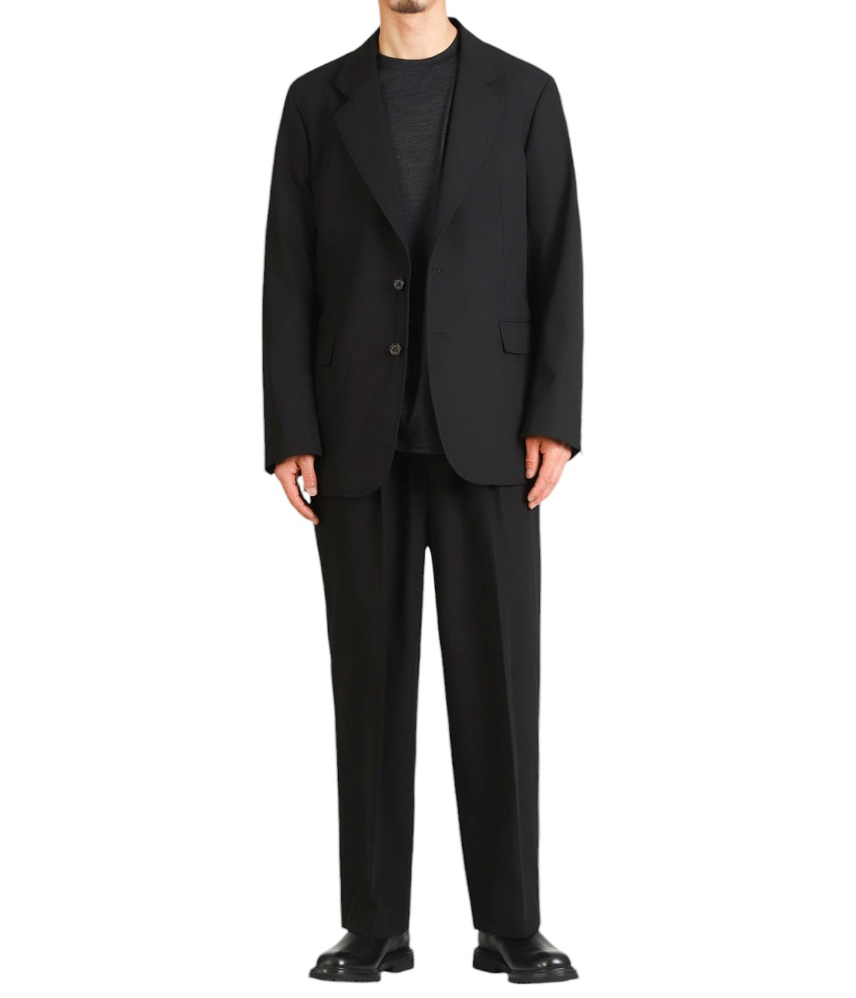 CLASSIC FIT DOUBLE PLEATED TROUSERS ORGANIC VOILE YARN TWILL CLASSIC FIT DOUBLE PLEATED TROUSERS ORGANIC VOILE YARN TWILL