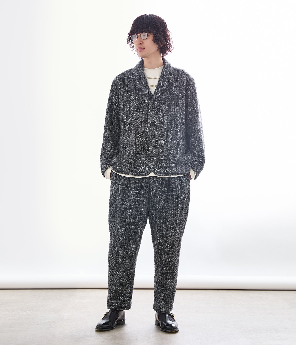WOOL LOOP YARN TWEED CROPPED PANTS | BALLAST ARK(バラストアーク) / パンツ ボトムスその他 ...