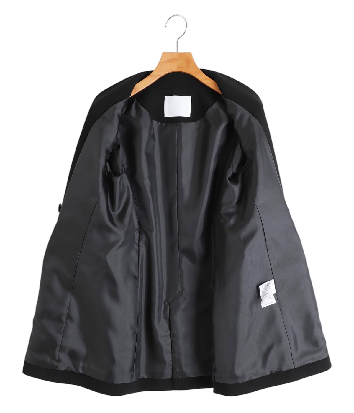 レディース】Acetate Polyester Collarless Double Breasted レディース】Acetate Polyester Collarless Double Breasted